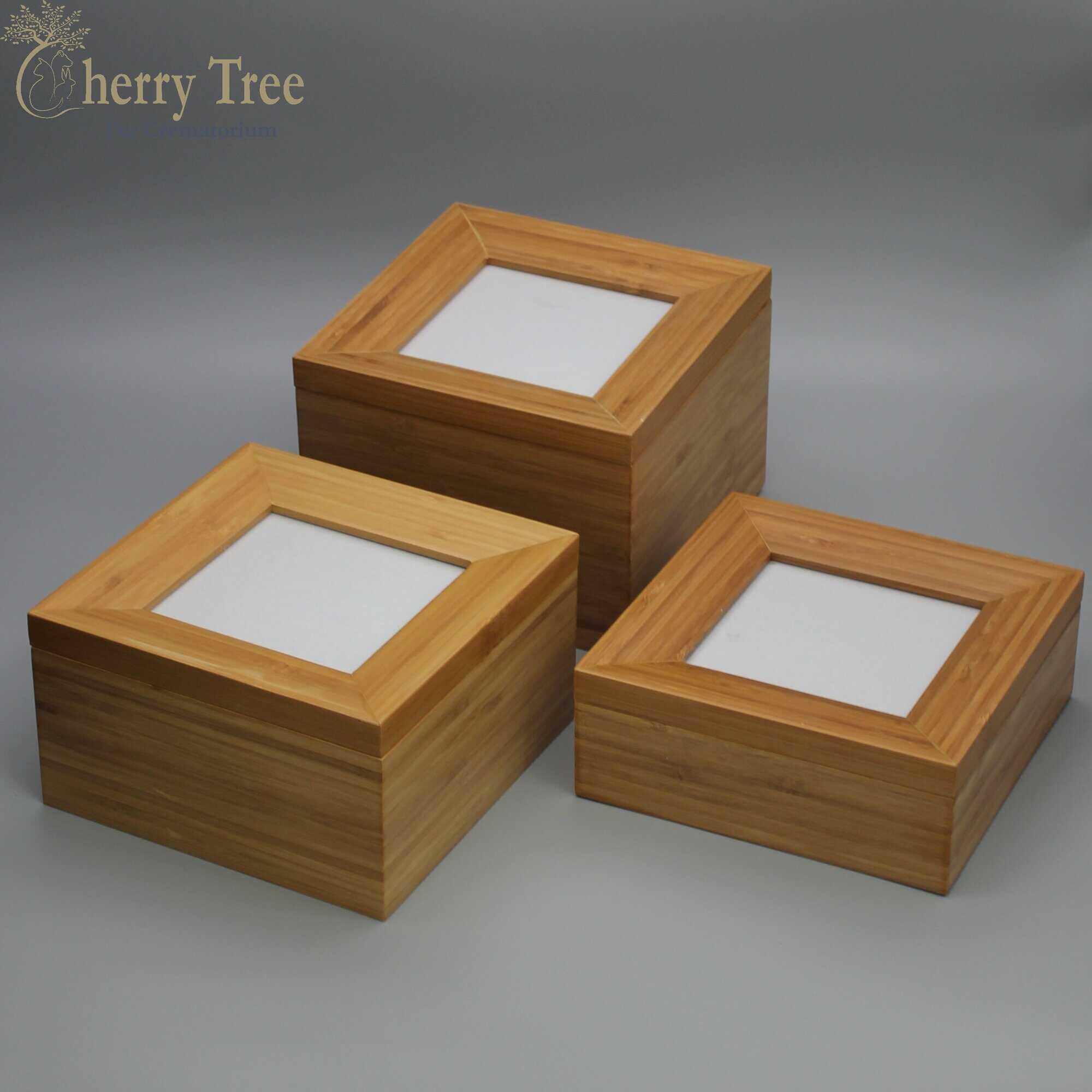Bamboo Tribute Box with Photo Frame | Cherry Tree
