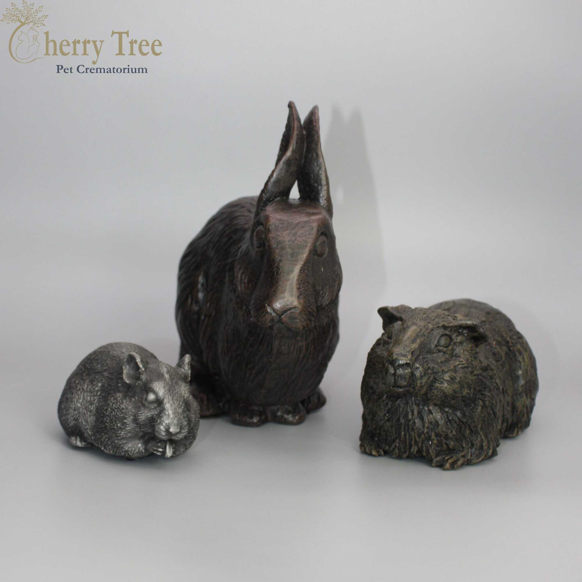 Cast Mini Pet Tribute Urns for Small Pets - Cherry Tree