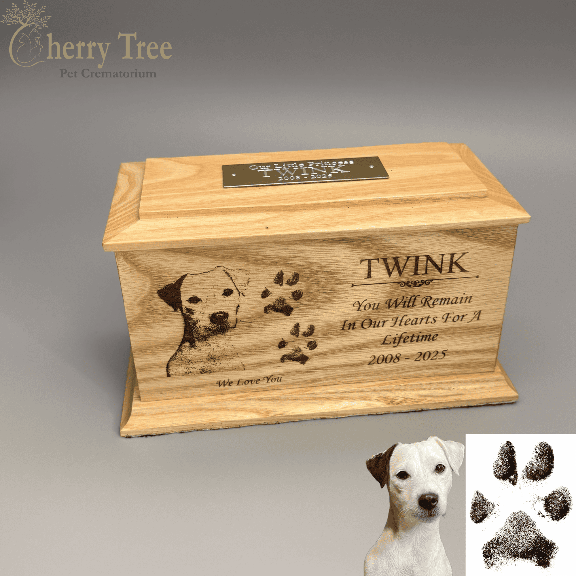 Traditional Wooden Casket – Laser Engraved | Cherry Tree